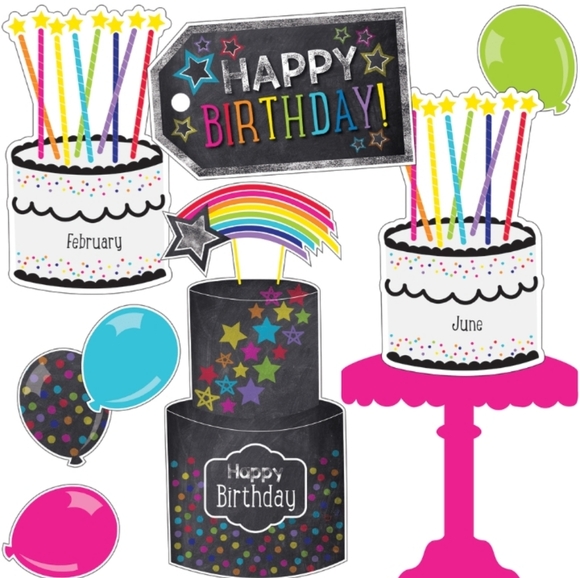 Party Supplies | New Schoolgirl Style Birthday Bulletin Board Set ...